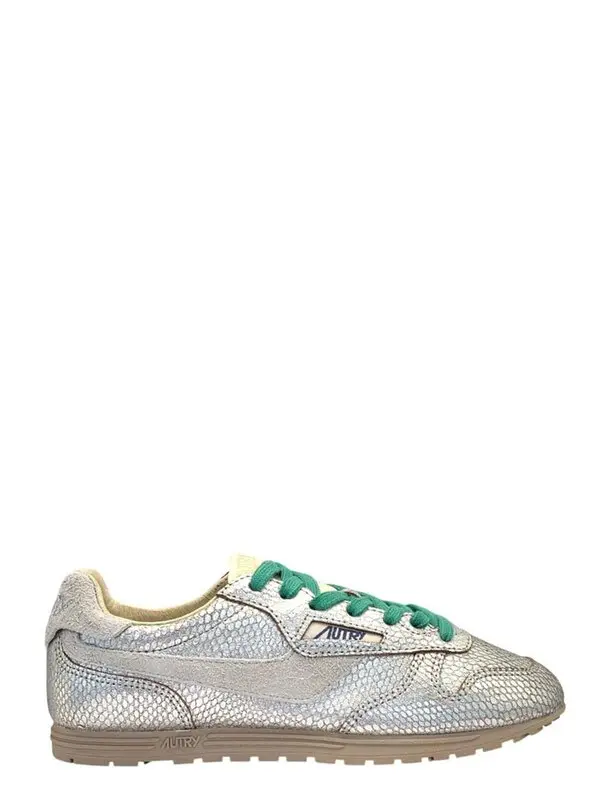 AUTRY Windspin Low Wom Xa01 Snake Print/suede Silver/white - Metallic
