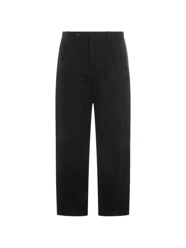 JIL SANDER Straight-leg Cotton Trousers - Black