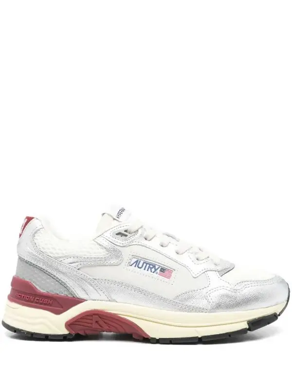 AUTRY Hyperway Low Wom Em05 Leather/suede/mesh Silver/syra - Metallic