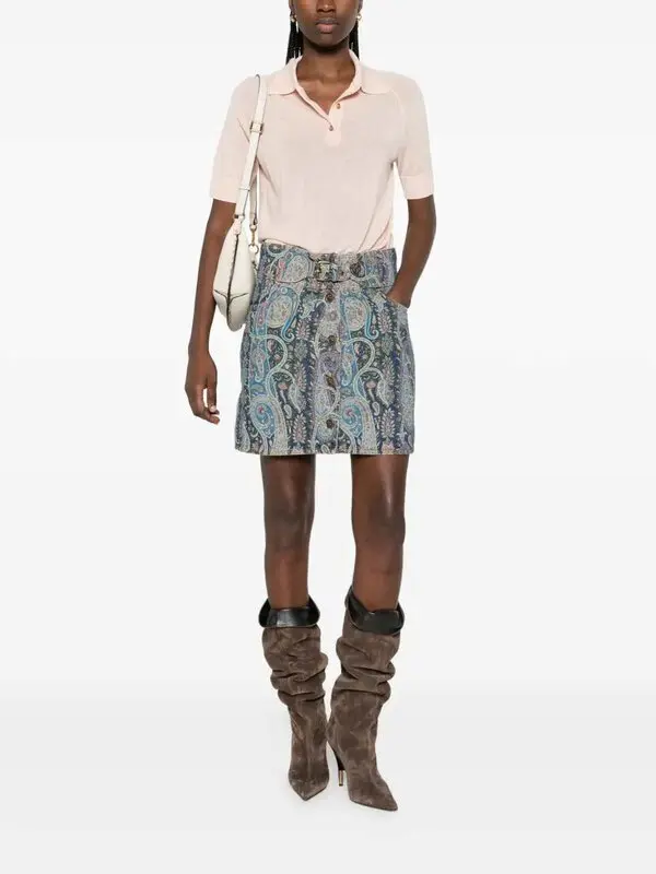 Etro Short Skirt With Buttons