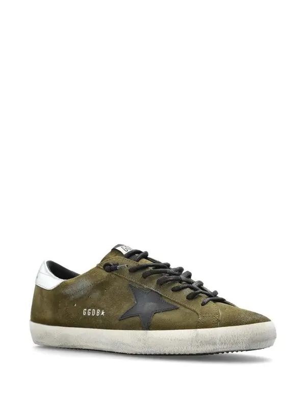 GOLDEN GOOSE Super-star Sneakers With Star Patch - Green