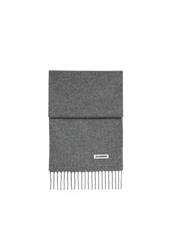 JIL SANDER Small Wool Scarf - Grey