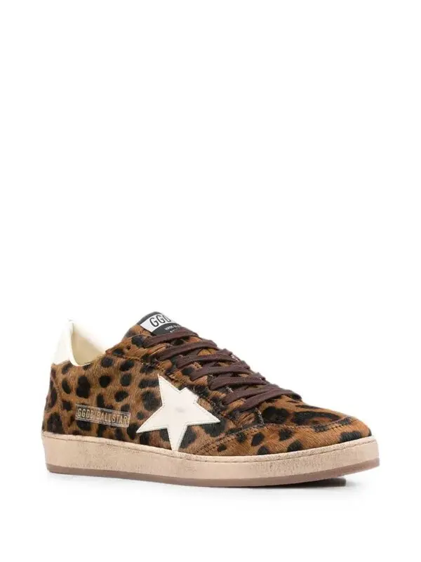 GOLDEN GOOSE Ball Star Leopard Print Sneakers
