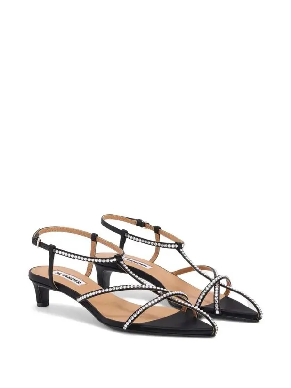 JIL SANDER Low-heeled Cage Sandals