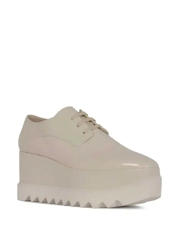 Stella McCartney Oxford Elyse Wedge Shoes - White