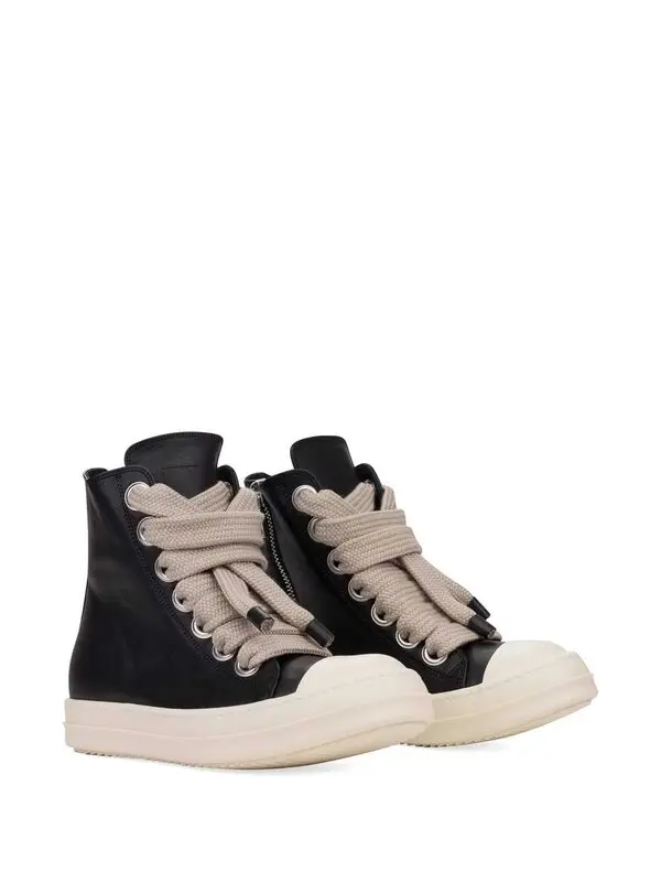 Rick Owens Jumbolace High-top Leather Sneakers
