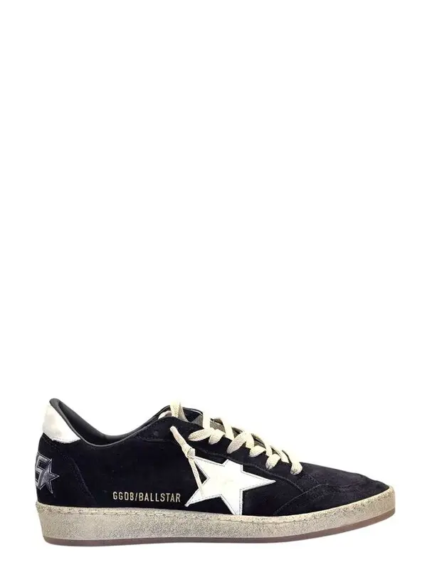 GOLDEN GOOSE Ballstar Suede Upper Toe And Spur Leather Star And Heel - Blue