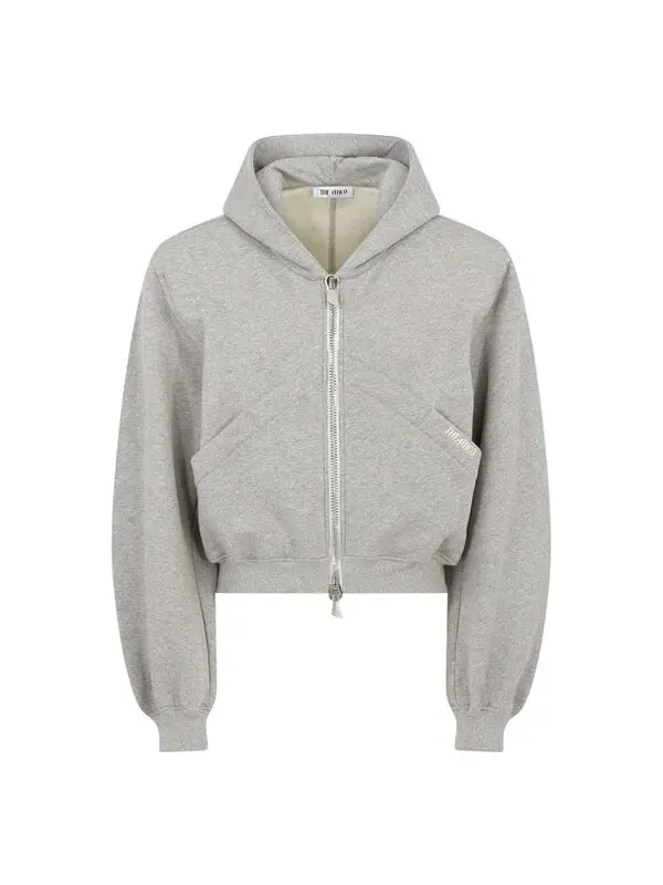 Attico Heathered Gray Sweatshirt