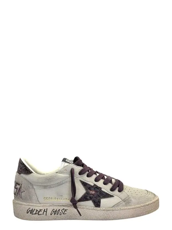 GOLDEN GOOSE Ball Star Nappa Upper Suede Toe And Spur Nylon Tongue Pri - White