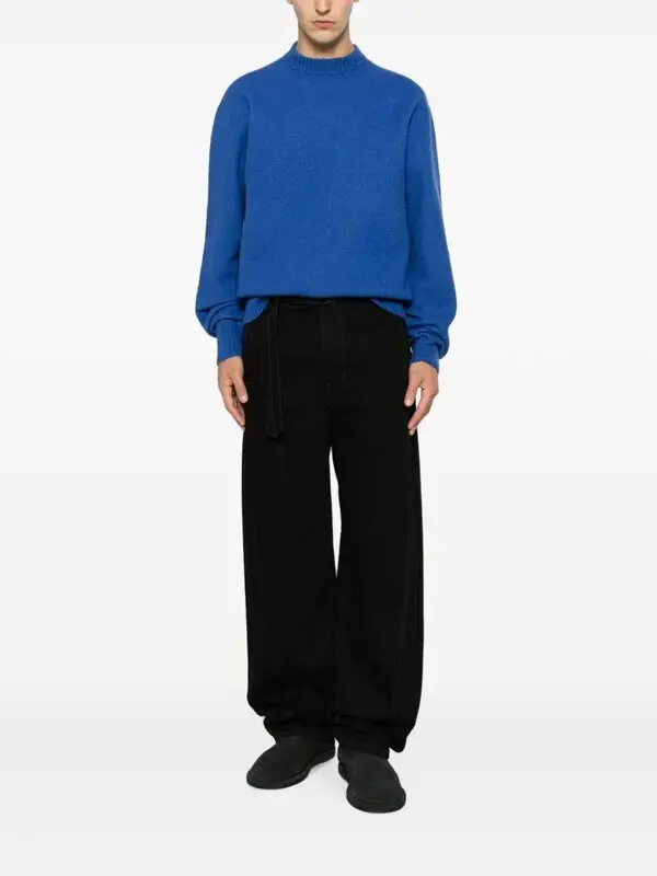 JIL SANDER Wool Sweater With Ribbed Trim