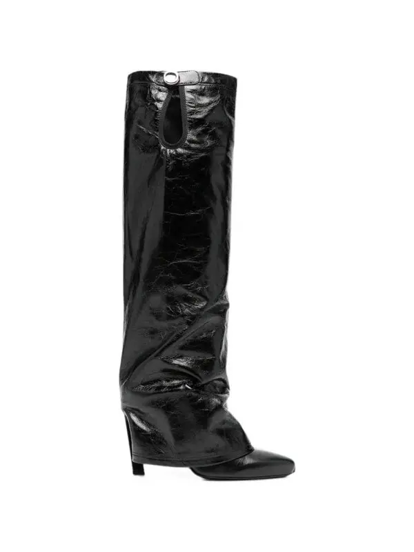 Attico Leather Boots - Black