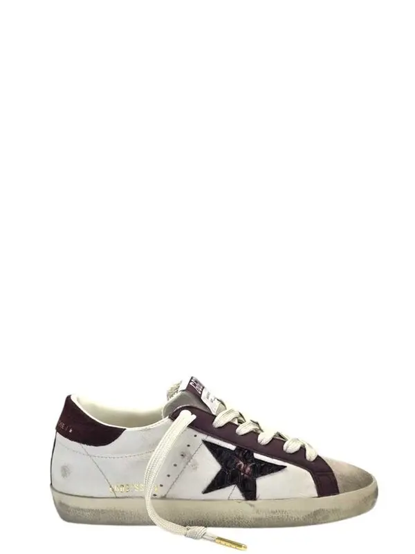 GOLDEN GOOSE Super Star Suede Toe And Heel Nappa Upper With Coconut Pr - Nude & Neutrals