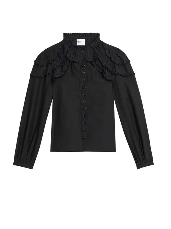 MARANT ETOILE Christa Gathered Cotton Blouse