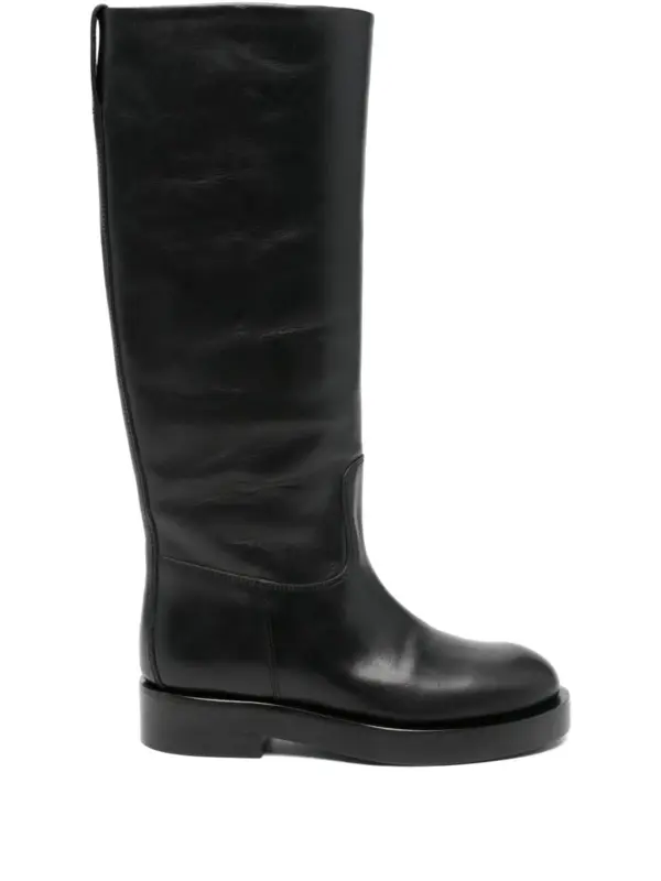 Paris Texas Flat Nappa Boots - Black