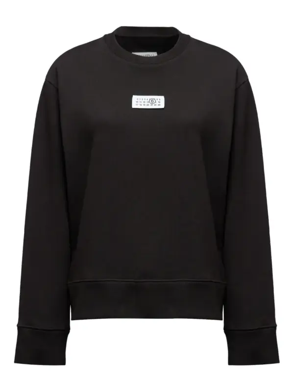 MAISON MARGIELA Sweatshirt With Numbers Appliqu - Black