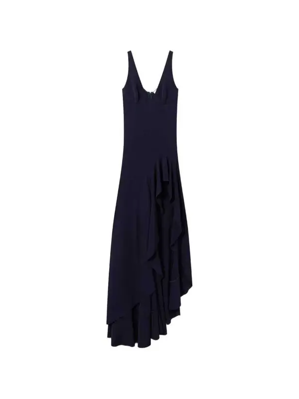 Stella McCartney Asymmetric Dress With Ruffles - Blue