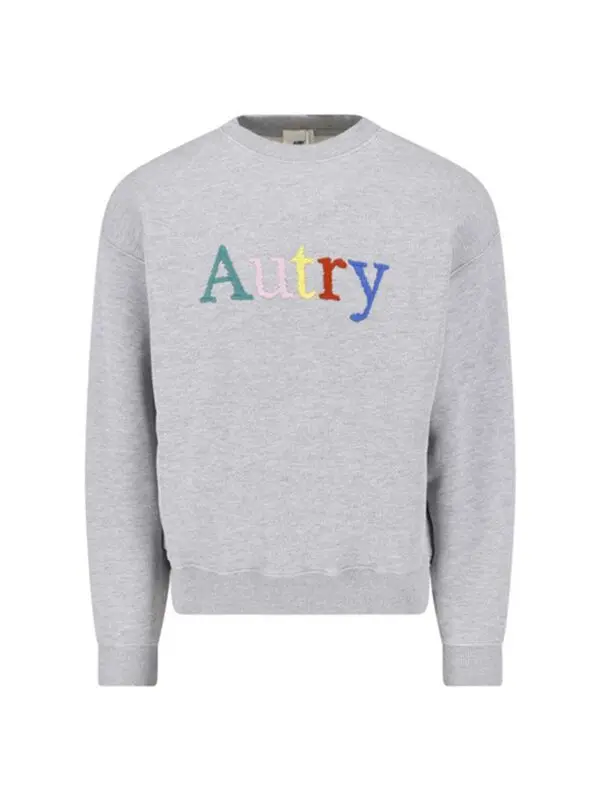 AUTRY Heavyweight 120d Jersey Sweatshirt, Dark Melange Color - Grey