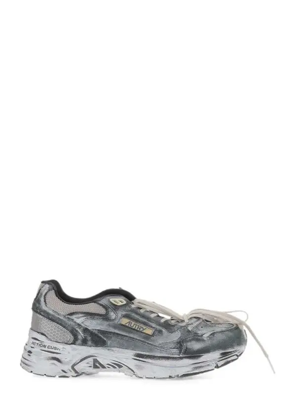 AUTRY Distressed-effect Sneakers With Exposed Stitching