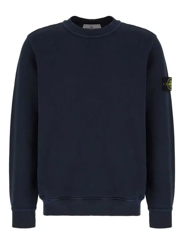 Stone Island Compass Logo Crew-neck Sweatshirt - Blue
