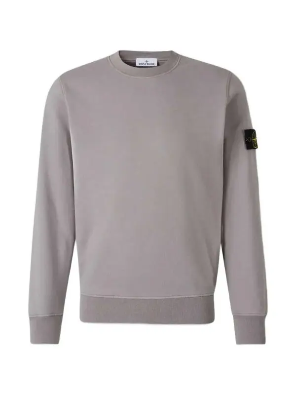 Stone Island Crew-neck Sweatshirt With Compass Logo - Grey