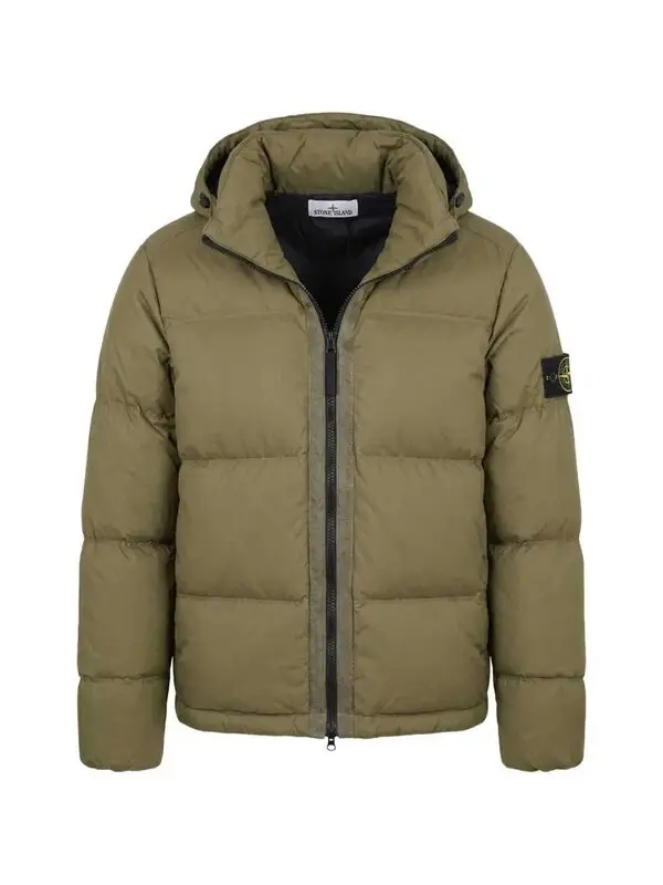Stone Island Hooded Padded Jacket - Green