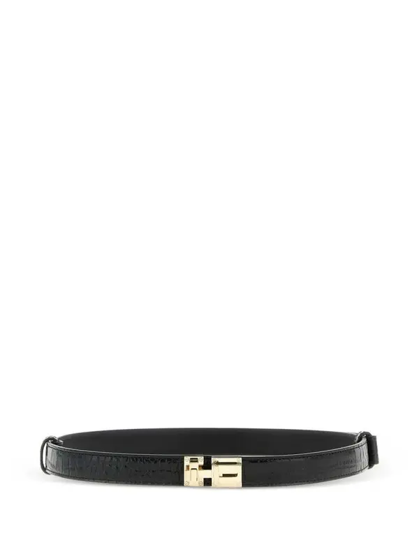 TOM FORD Crocodile-effect Belt - Black