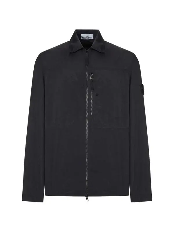 Stone Island Compass-motif Zip Jacket - Black