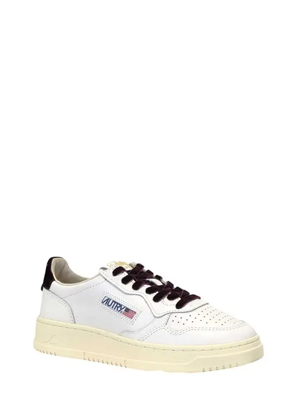 AUTRY Medalist Low Top Leather And Velvet Sneakers - White