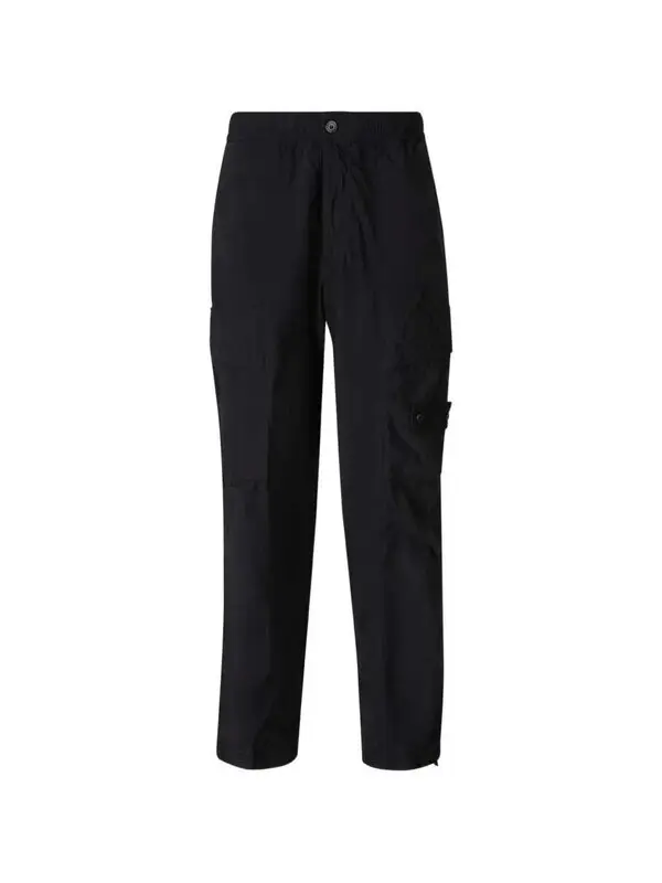 Stone Island Logo-patch Trousers - Black