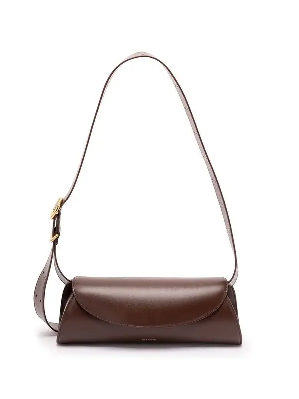 JIL SANDER Small Cannolo Iconic Line Shoulder Bag - Brown