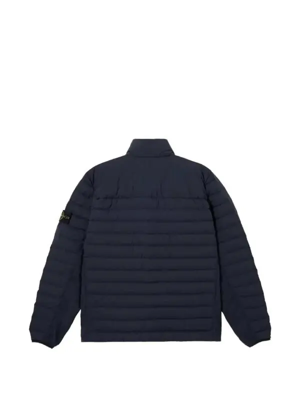 Stone Island Quilted Jacket With Logo Patch