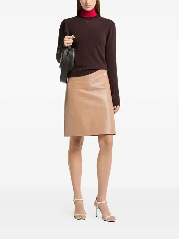 COURREGES Flared Vinyl Skirt