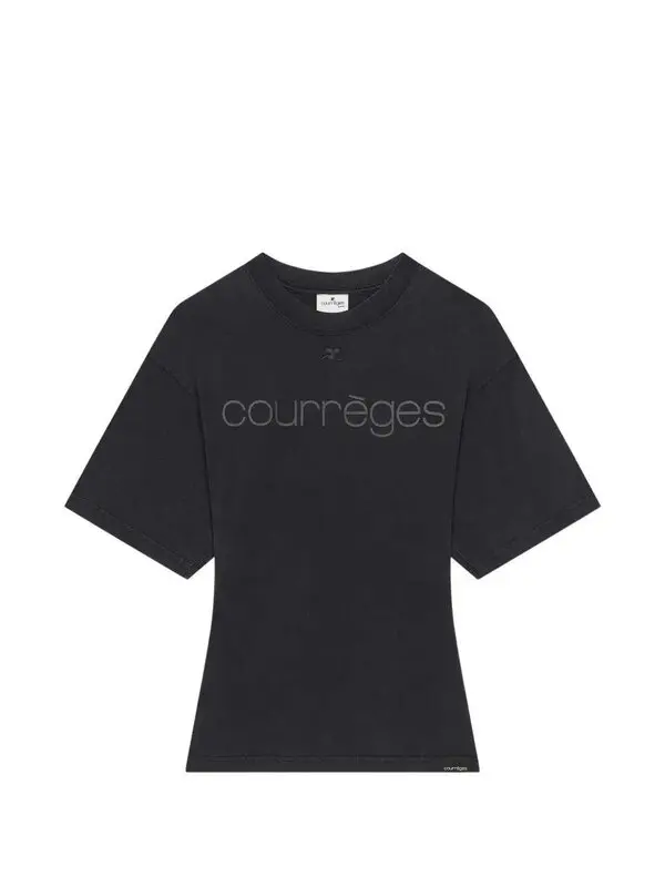COURREGES Printed Logo T-shirt