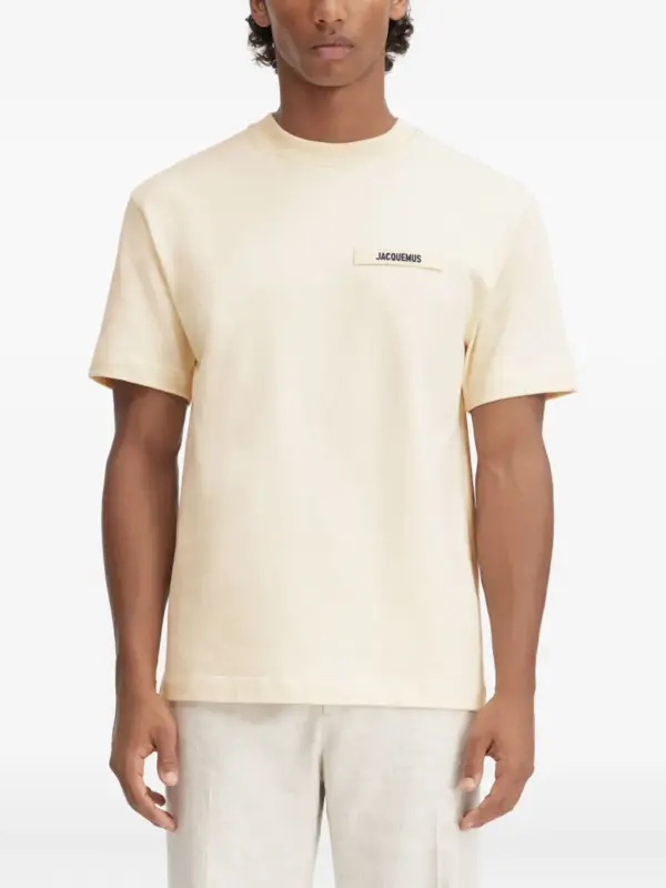 Jacquemus T-shirt With Logo Appliqu - Brown