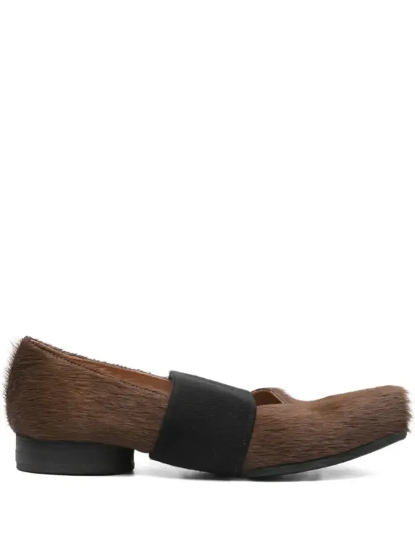 UMA WANG Ballet Flats With Elastic Band - Green