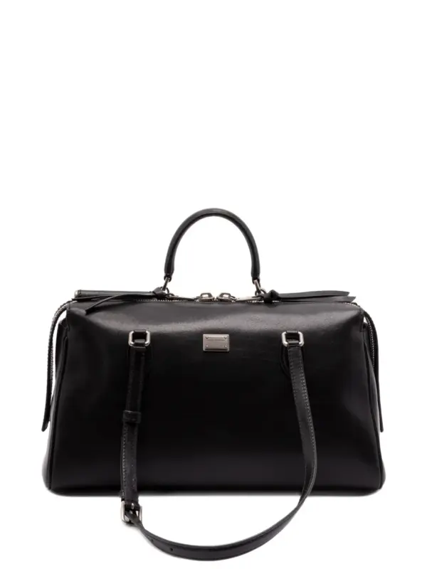 Dolce & Gabbana Leather Travel Bag - Black