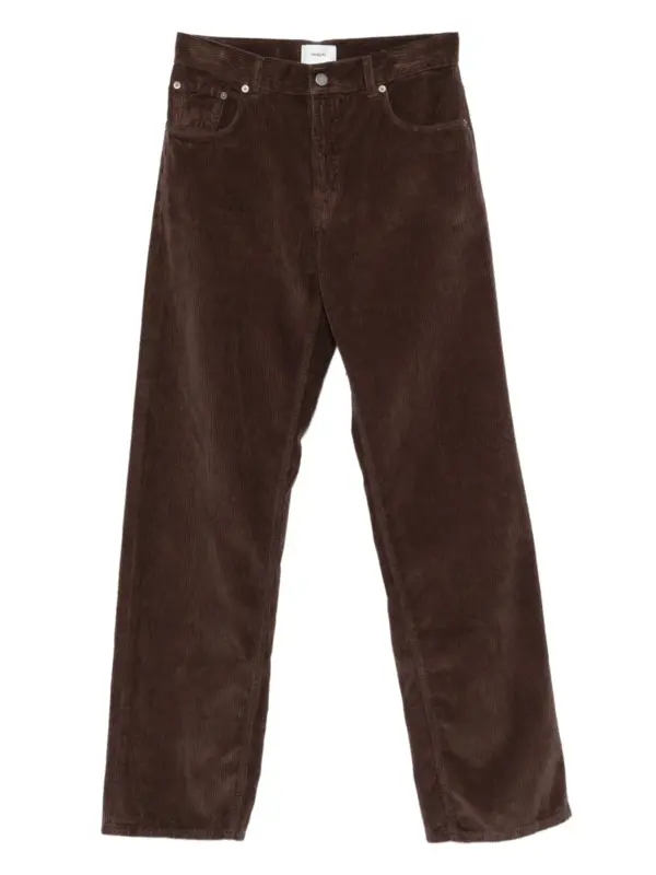 HAIKURE Cotton Ribbed Trousers - Brown