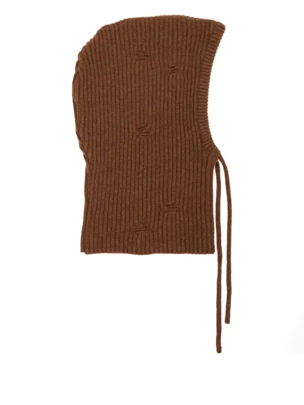 MAISON MARGIELA Ribbed Balaclava - Brown
