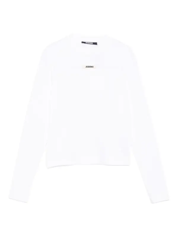Jacquemus Long-sleeved T-shirt With Applique - White