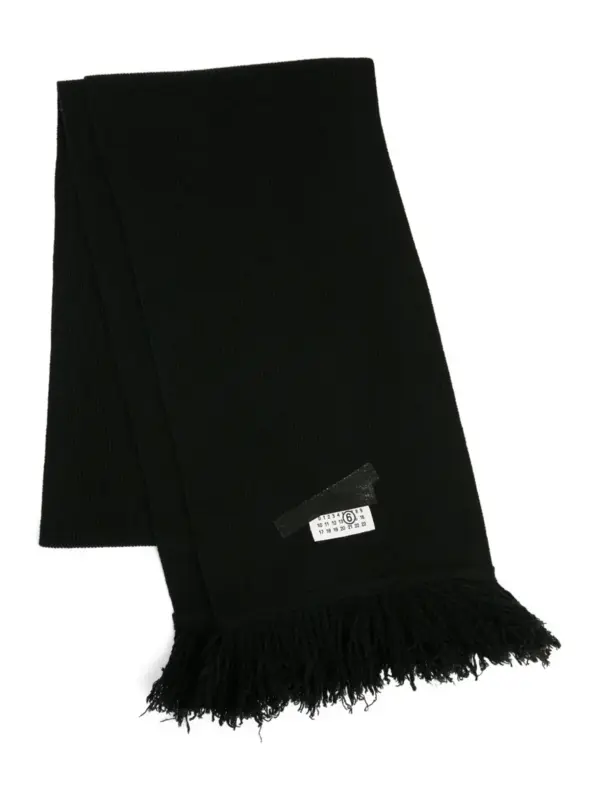 MAISON MARGIELA Wool Blend Scarf - Black