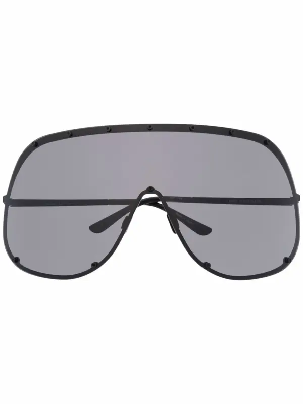 Rick Owens Oversized Pilot Sunglasses - Black