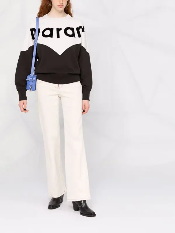 MARANT ETOILE Two-tone Crewneck Sweatshirt