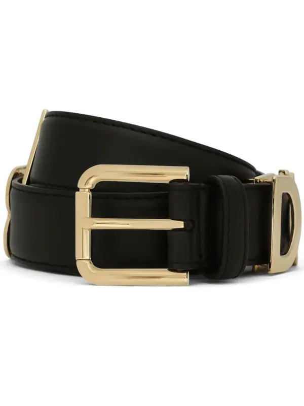 Dolce & Gabbana Cintura Con Placca Logo - Black