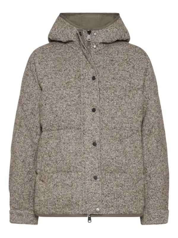 Brunello Cucinelli Chevron-pattern Down Jacket
