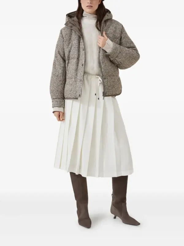 Brunello Cucinelli Chevron-pattern Down Jacket