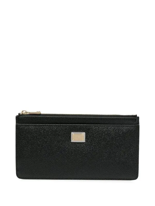 Dolce & Gabbana Coin Purse With Logo Plaque - Black