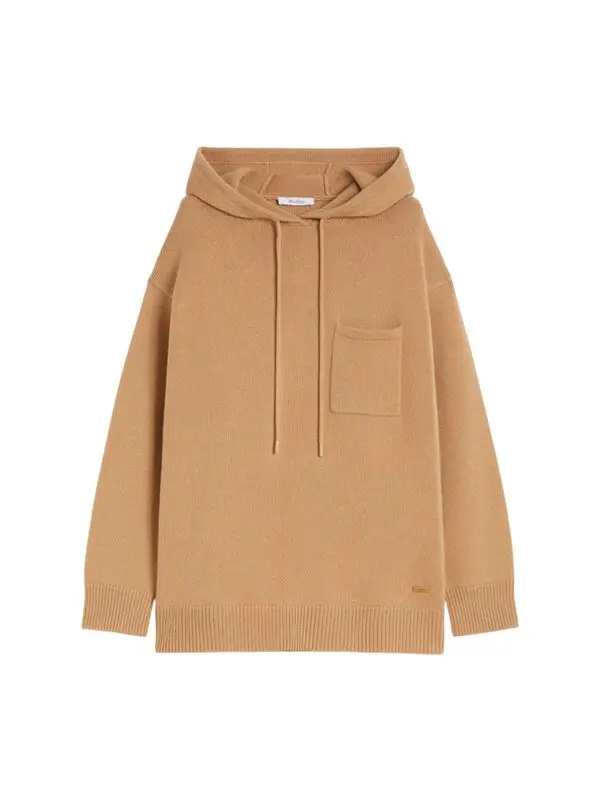 Max Mara Wool And Cashmere Hoodie - Brown