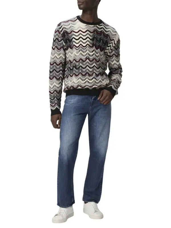 Missoni Crew-neck Sweater With Geometric Zigzag Pattern
