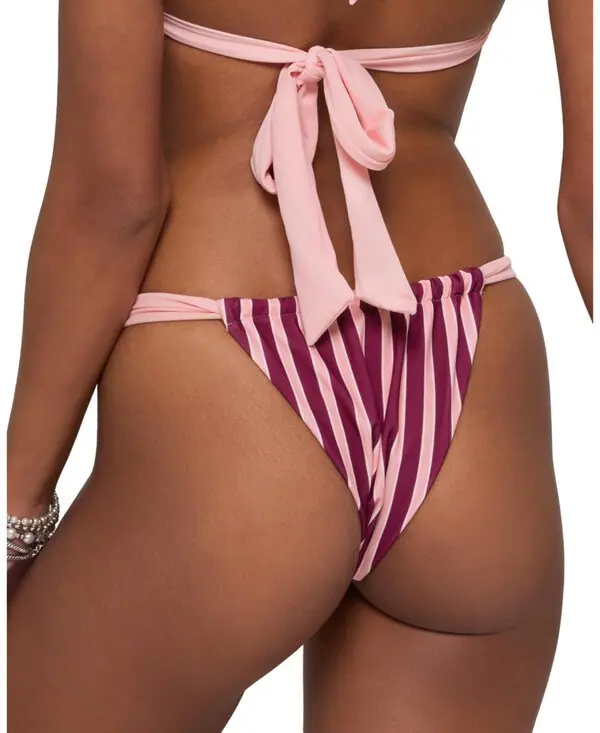 EDIKTED Esmer Contrast Striped Bikini Bottom