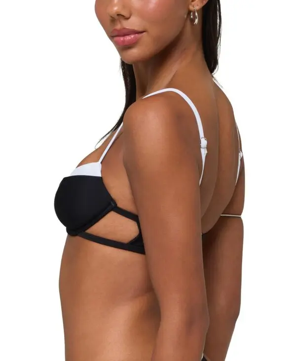 EDIKTED Atalia Contrast Cupped Bikini Top